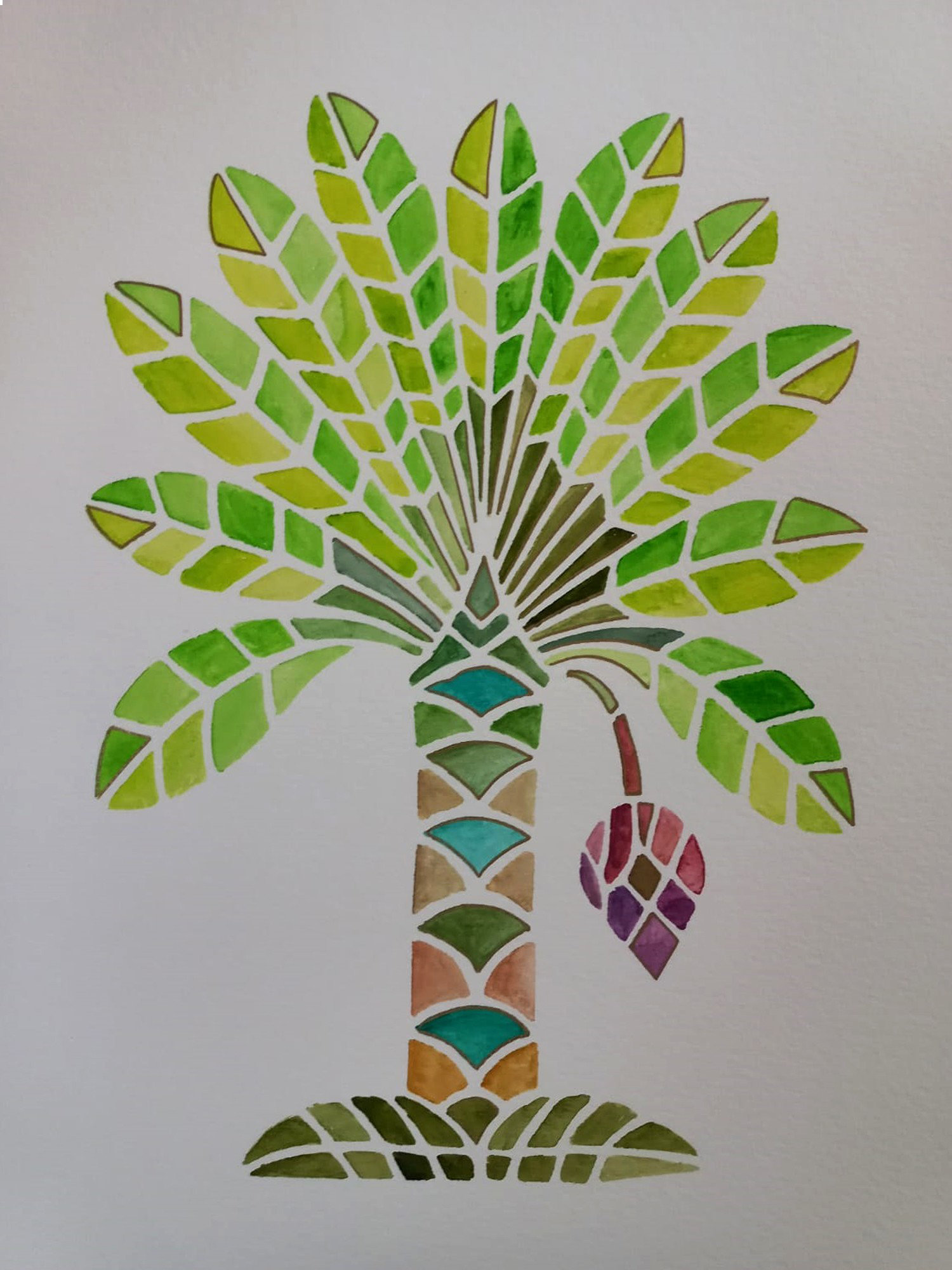 Bay Isle Home™ Banana Tree In Vrindavan | Watercolor On Paper | By Kiran Java | Wayfair